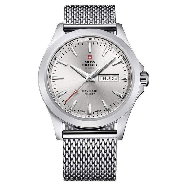 Swiss Military Silver Mesh White Dial Men's Watch - SMP36040.02 – GDL ...